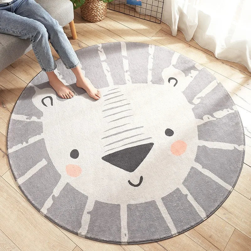 Kids Rug Round Lion
